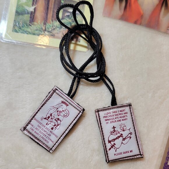 Other | Brown Scapular Lady Of Mount Carmel Sacred Heart Of Jesus Mary ...